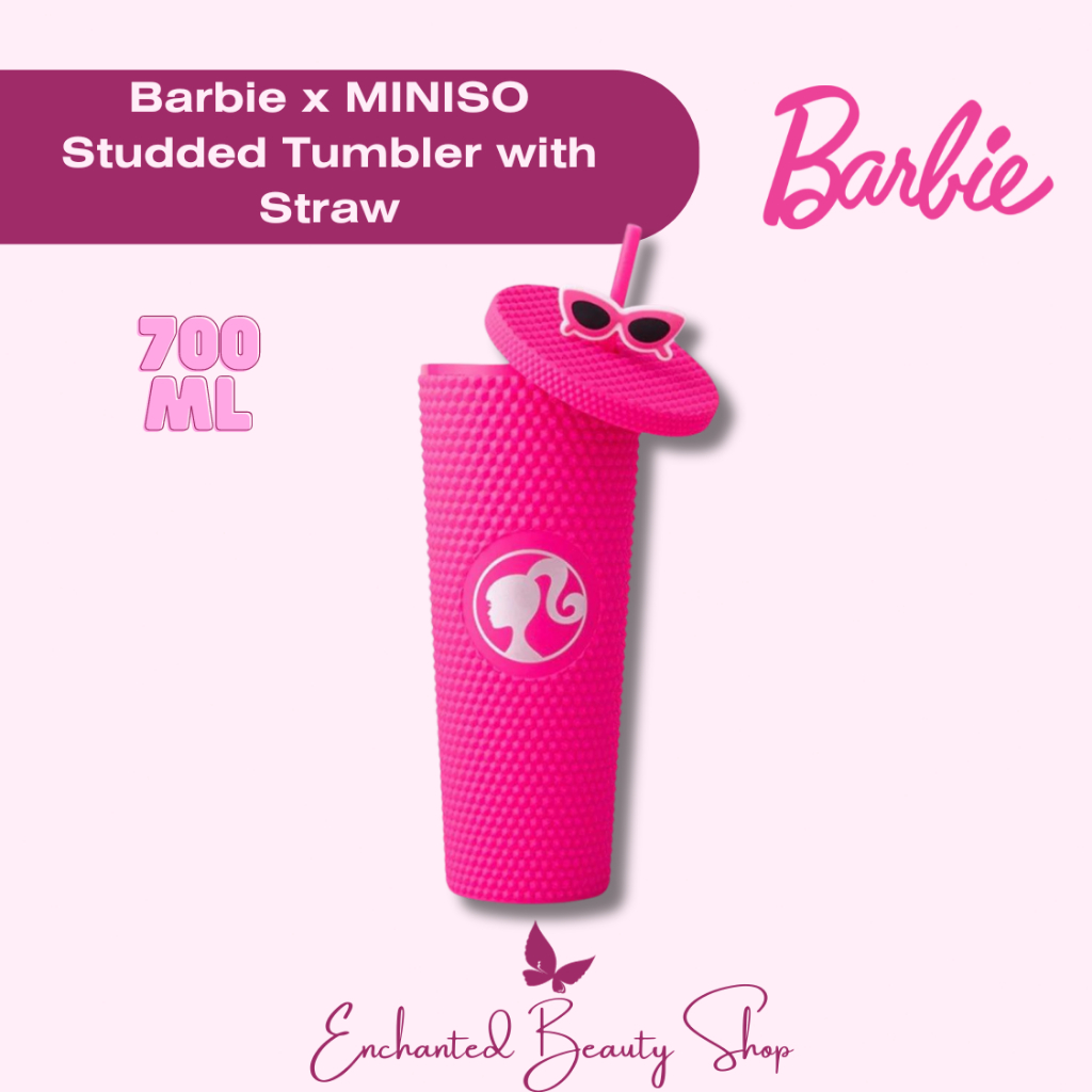 Barbie x MINISO Studded Tumbler with Sunglass Straw | Shopee Philippines