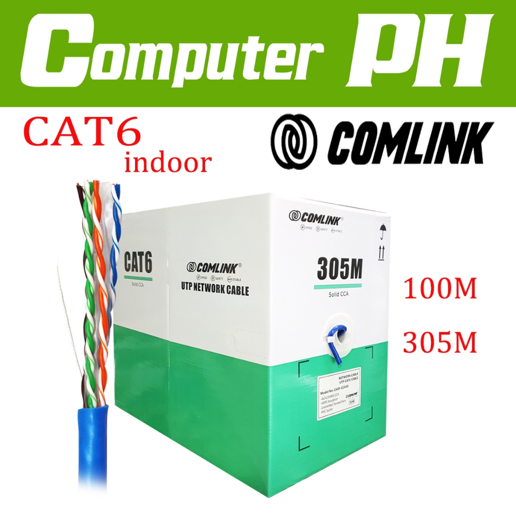 Comlink Indoor Cat6 Utp Cable Lan Cable Network Cable 100M/305M | CCA 0 ...