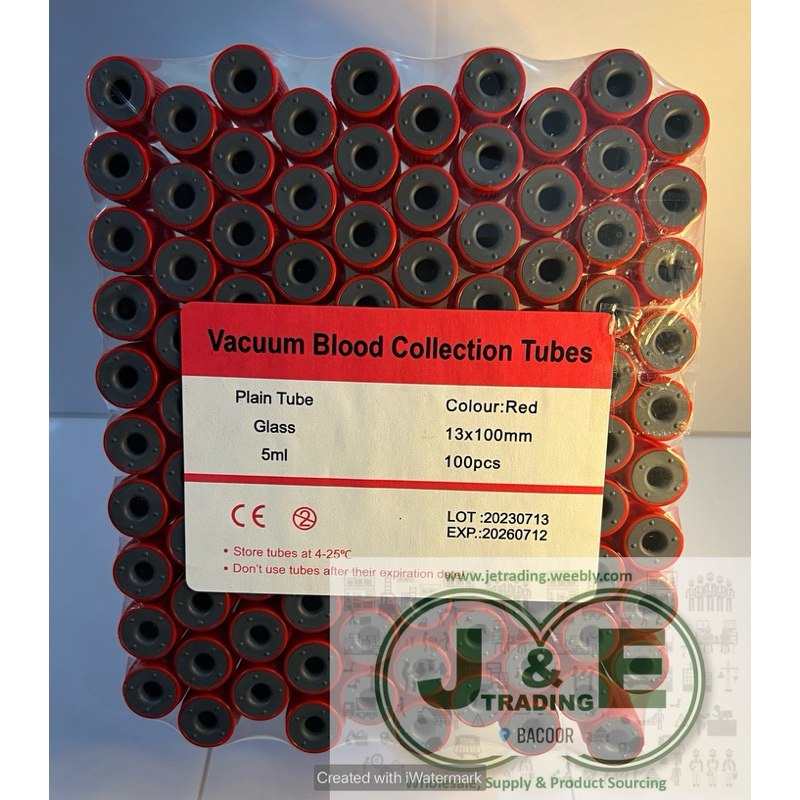 RED Plain Long Tube 13x100mm 5ml (Glass) 1box(12trays) | Shopee Philippines