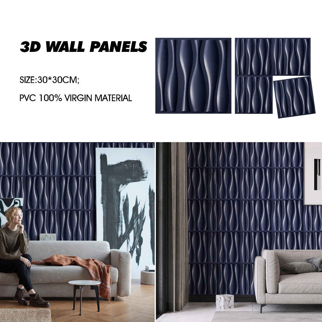 3D Wall Panel Sticker PVC Panel Diamond Design Wallpaper Design Home ...