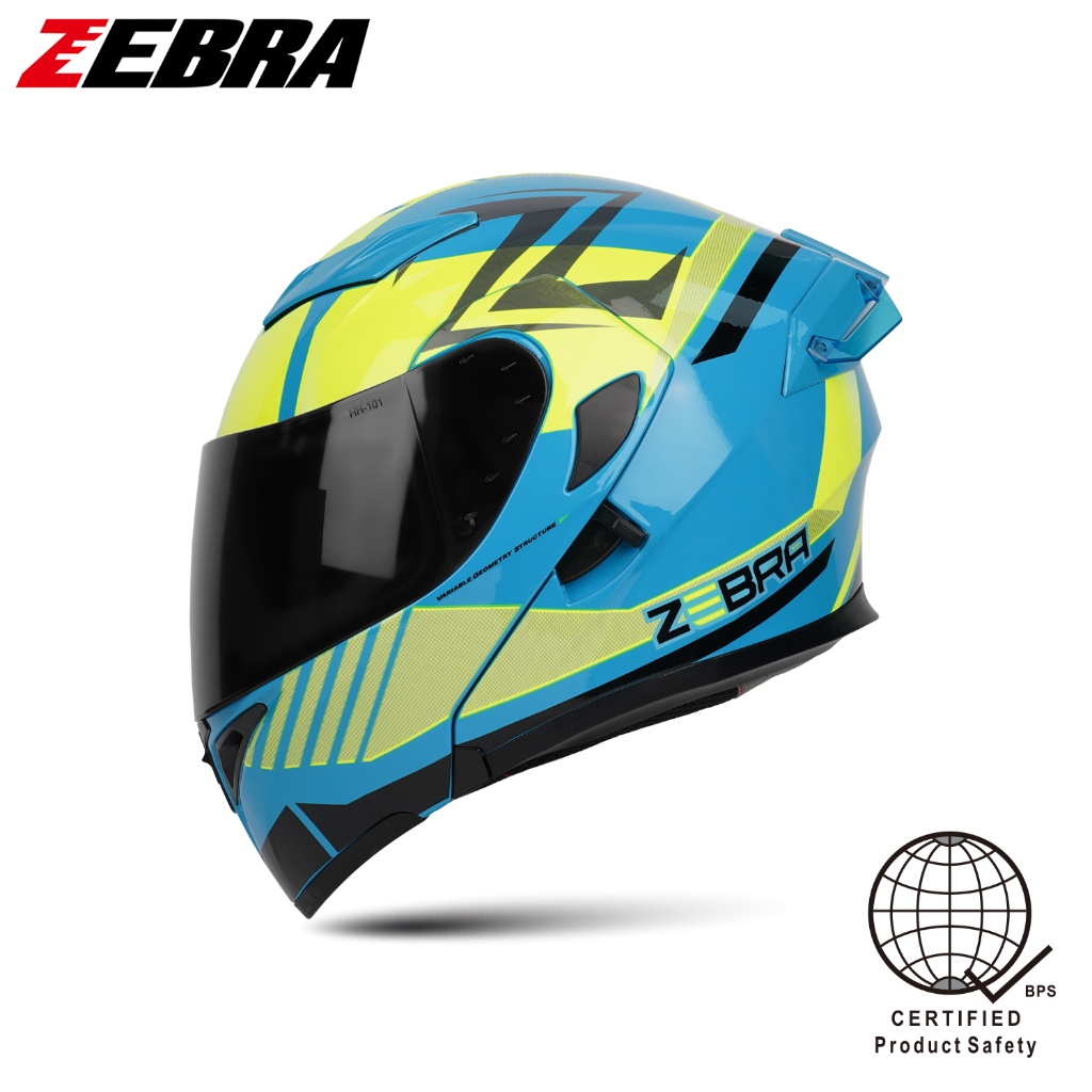 ZEBRA FF805 Plus Trooper Dual Visor Modular Helmet Motorcycle | Shopee ...