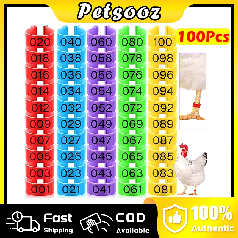 50/100Pcs Chicken leg ring Adjustable Leg band for gamefowl duck ...