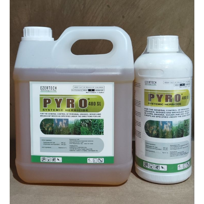 Pyro 480 SL - 1L / Systemic Herbicide Glyphosate / General Weed Killer ...