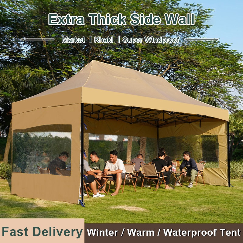 Outdoor Tent 3x4.5M Heavy Duty Retractable Tent Waterproof Canopy ...