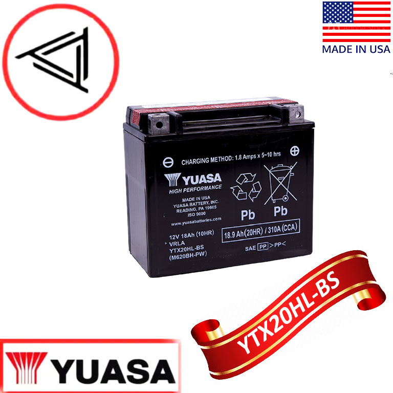 Yuasa Motorcycle Battery Made in USA YTX20HL-BS-PW | Shopee Philippines