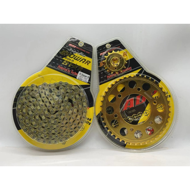 Showar Chain Set Gold FZ 16/Sniper-150 43T/42T | Shopee Philippines