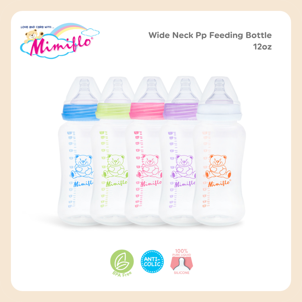 Mimiflo Wide Neck Pp Deluxe Feeding Bottle 12oz | Shopee Philippines