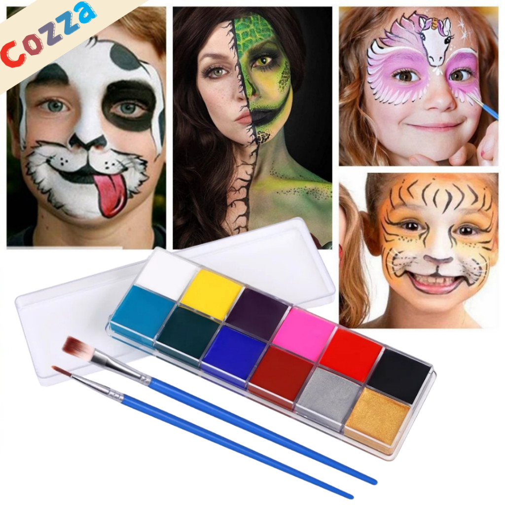 Face Body Paint Set 12 Colors Body Face Oil Painting Paint Pigment Art ...