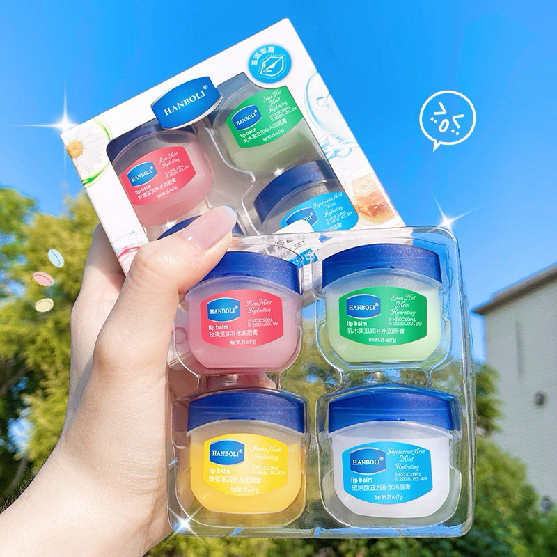 4Pcs Lip Balm Set Lip Sleeping Mask Night Sleep Moistened Lip Balm ...