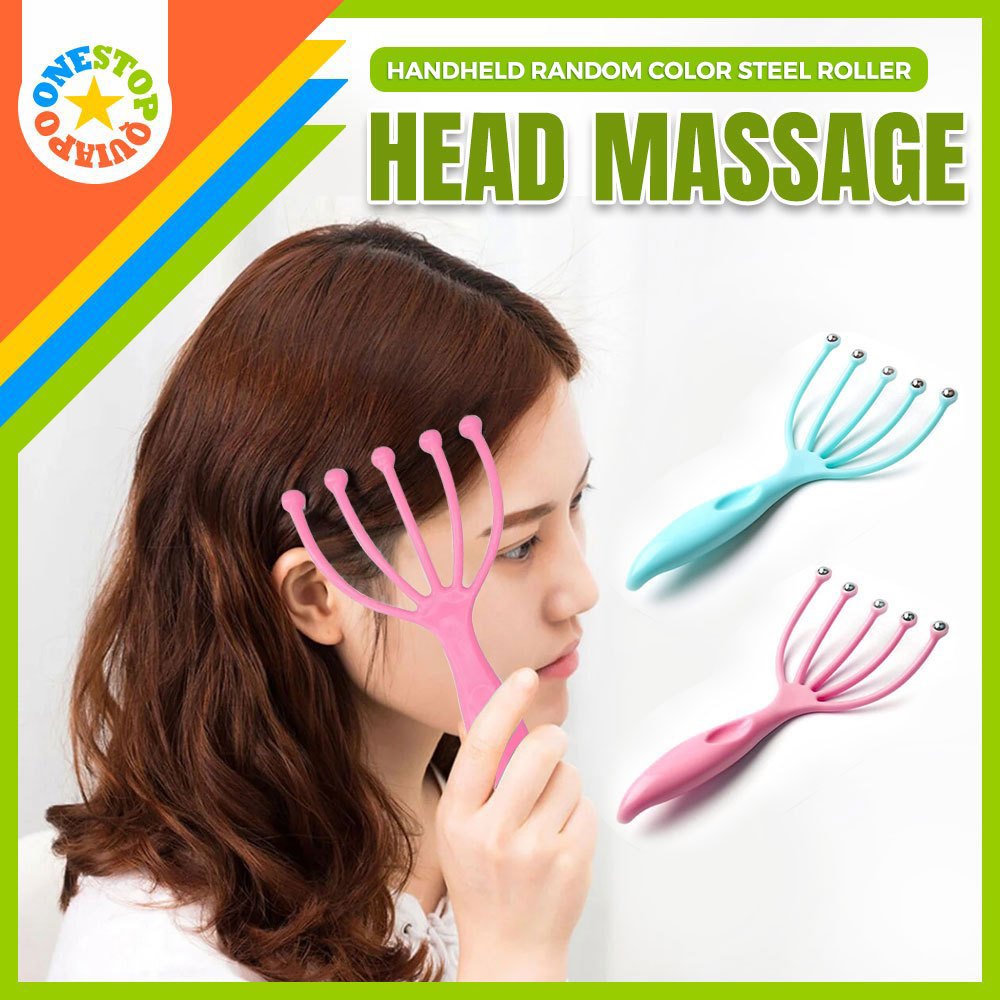 Osq Handheld Five Finger Claw Steel Roller Ball Massager For Head Scalp 6465