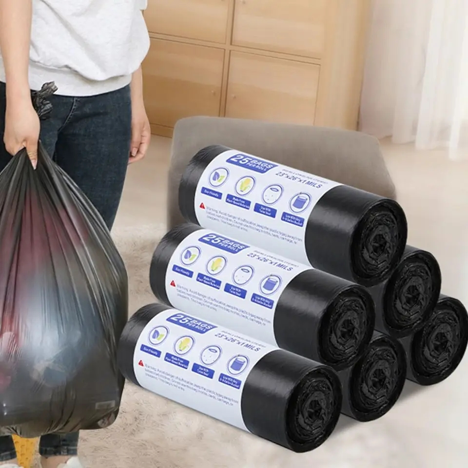 SJW Trash bag Garbage bag Black (Small/Medium/Large/XL/XXL) Thickened ...