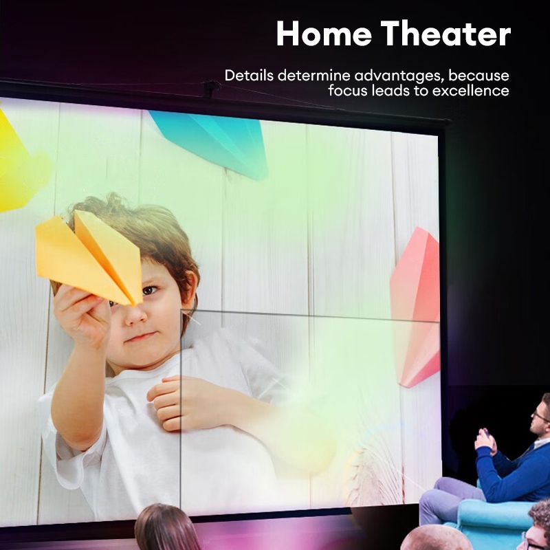 Deli 100 inch HD Projector Screen With Stand Ratio 4:3/16:9 Portable ...
