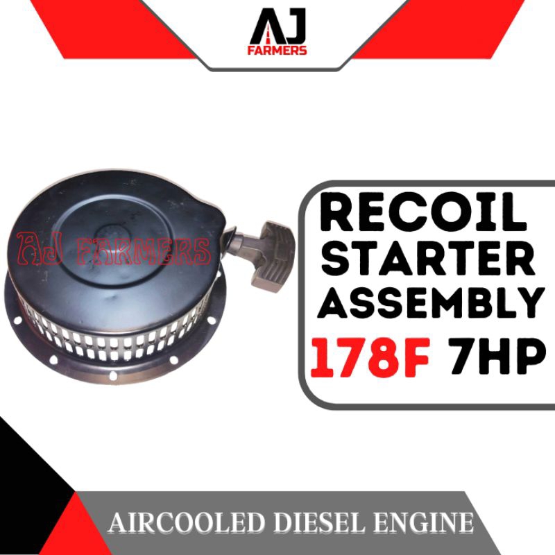 Recoil Starter Assembly Aircooled Diesel Engine 178F 7HP | Shopee ...
