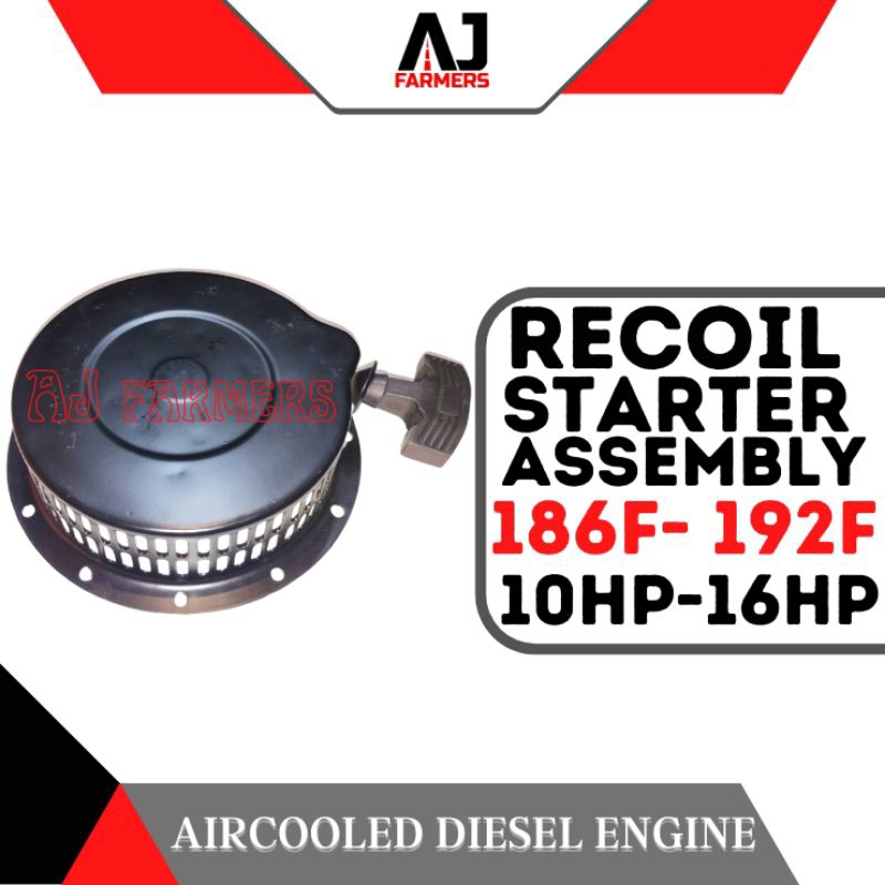 Recoil Starter Assembly Aircooled Diesel Engine 186F 186FA 188F 190F ...