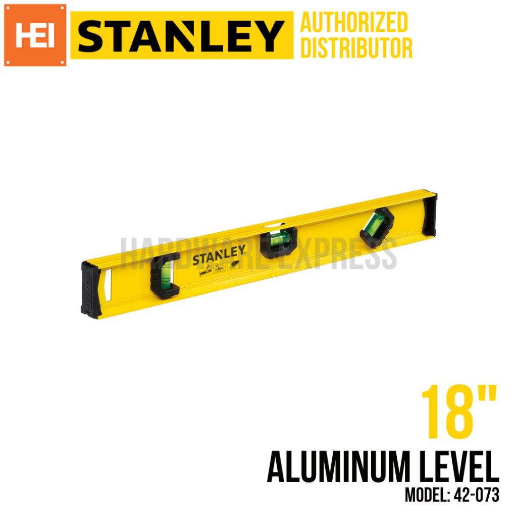 STANLEY Aluminum Level Bar 12" (42-072) 18" (42-073) 24" (42-074) 36 ...