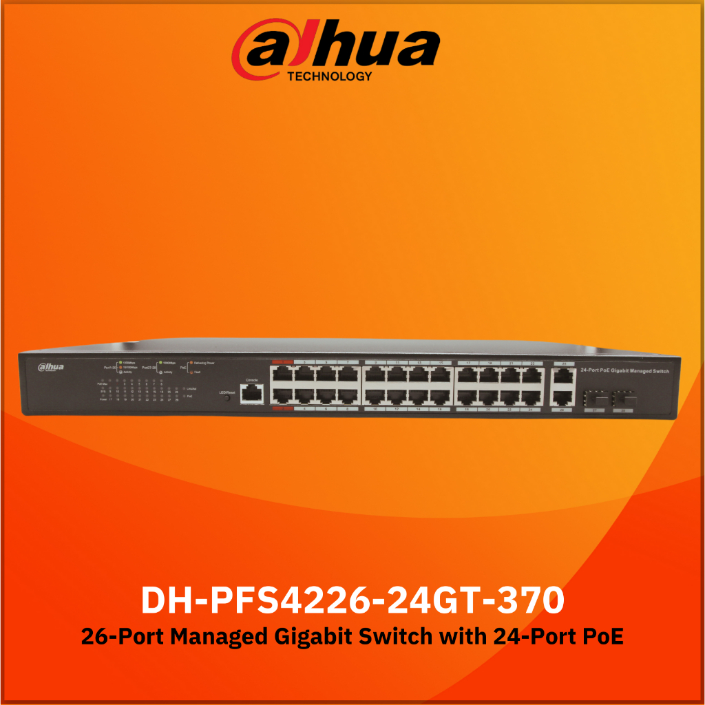 24-port Managed PoE 2.0 Gigabit Ethernet Switch Intelligent PoE ...