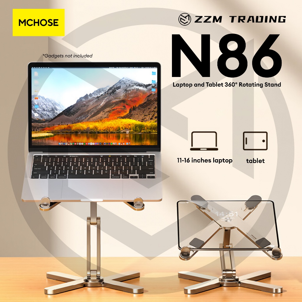 MCHOSE N86 360 ° Rotating Foldable Aluminum Alloy Laptop Stand | ZZM ...