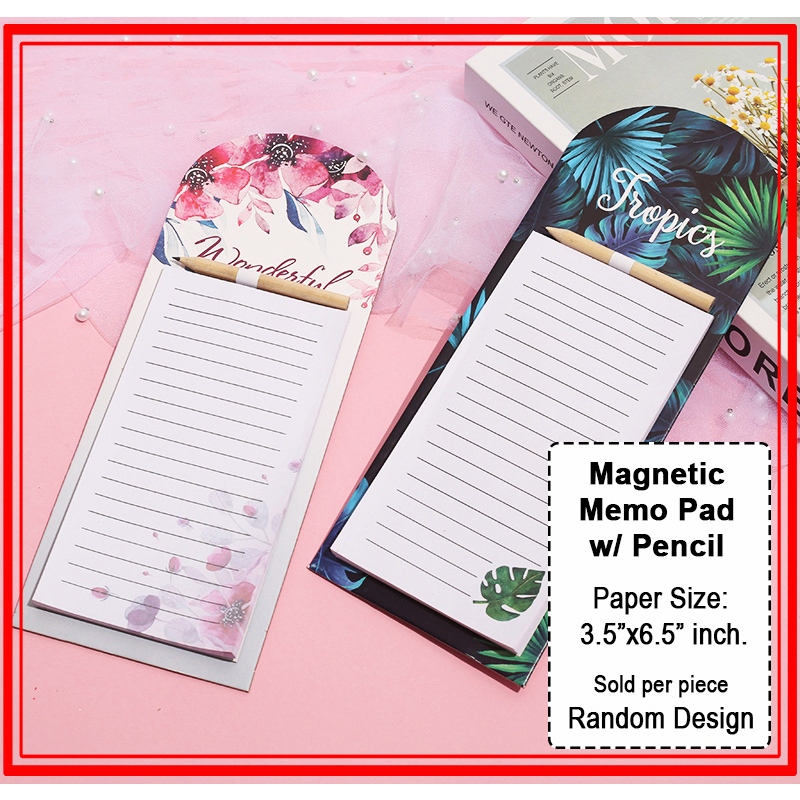 Magnetic refrigerator magnetic memo pad student note pad sticky note ...