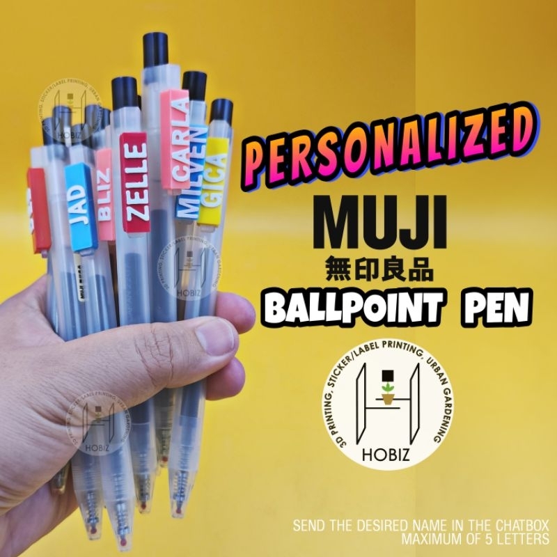 PERSONALIZED MUJI BALLPOINT PEN | Shopee Philippines