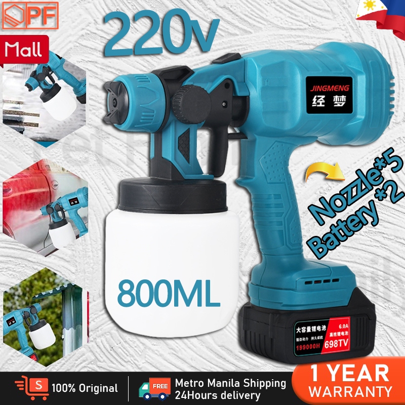 Electric spray gun wireless with battery kit for home disinfection ...