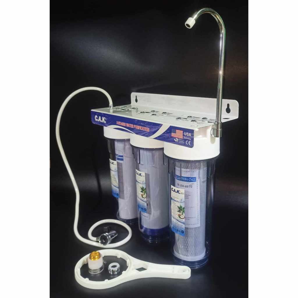 CAK 3 Stage Counter Top Water Purification Filter Set - with faucet ...