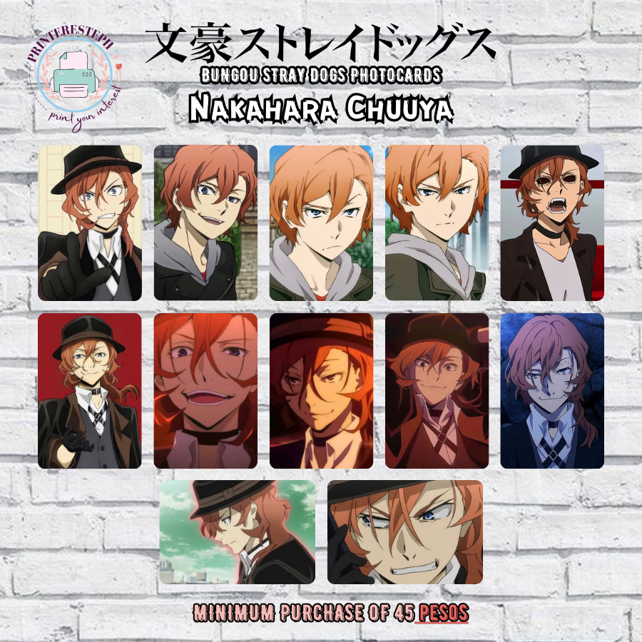 CHUUYA NAKAHARA Photocards || Bungou Stray Dogs | Shopee Philippines