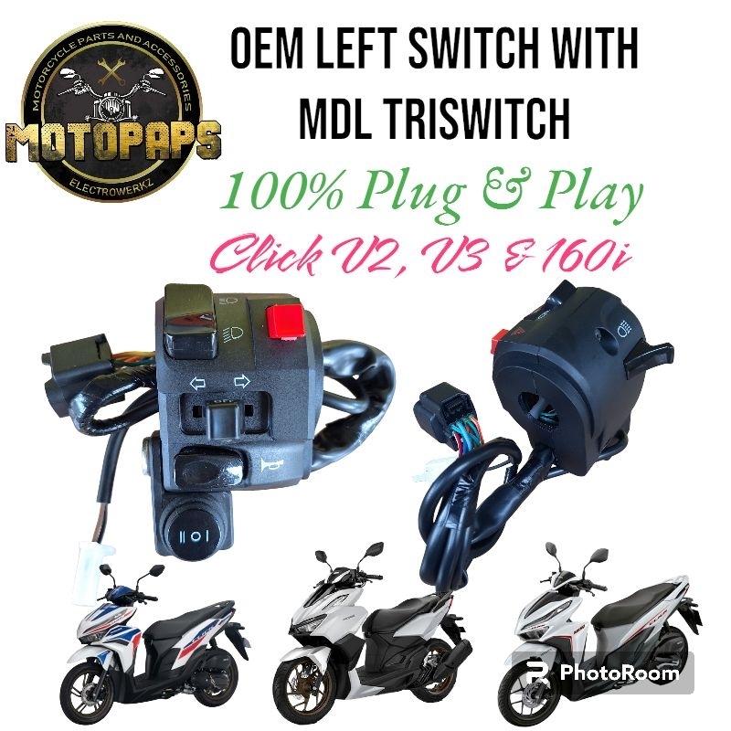 PLUG & PLAY Modified OEM Left Switch with Triswitch for MDL fitted for ...