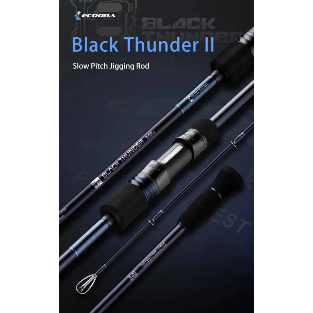ECOODA Black Thunder II 1.91M Slow Jigging Rod 40g-400g Jigging Rod ...