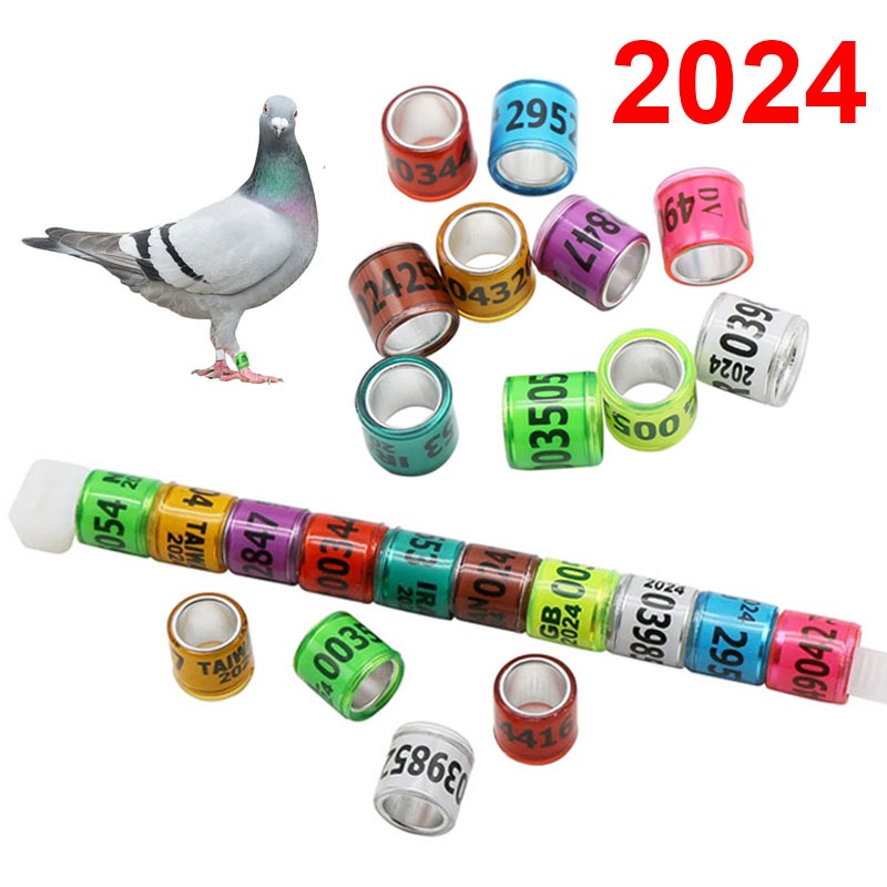 50Pcs Pigeon Foot Rings 2024 Racer Pigeons ring with Serial Number ...