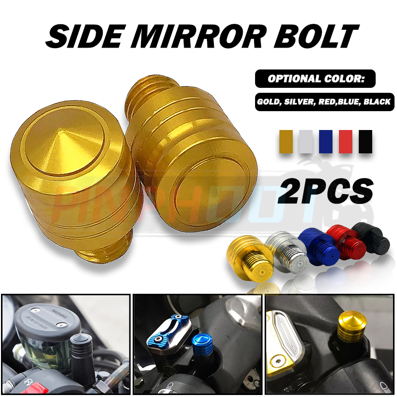 Motorcycle Rearview Side Mirror Threads Adapter Bolt Screws（2pcs ...