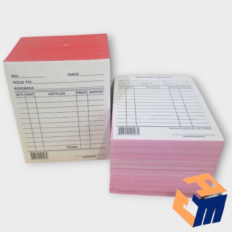Delivery Receipt/ Sold to Receipt 1/4 Page Pad with Duplicate 10 Pads ...