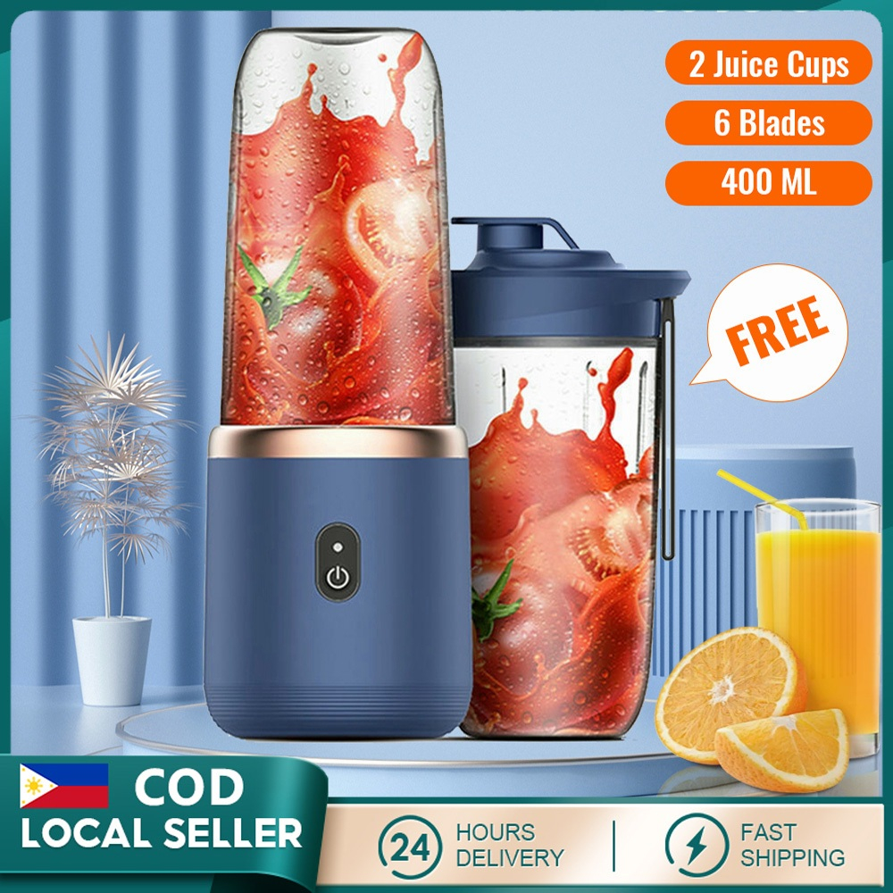 Portable Juicer Electric Blender 2 Cups Wireless Juicer Fruit Squeezer ...