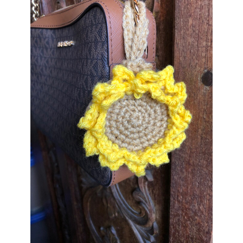 Crocheted Sunflower Bag Charm Pouch | Shopee Philippines