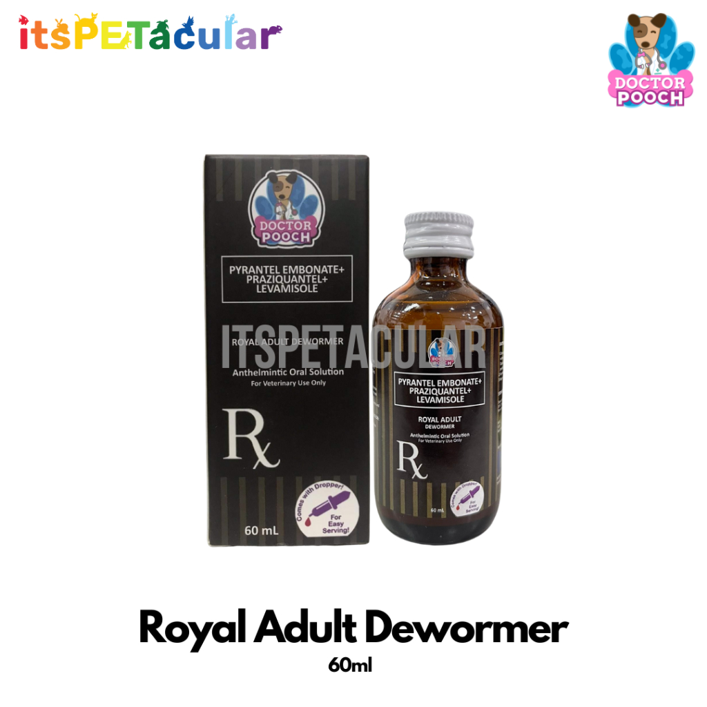 Doctor Pooch Royal Adult Dewormer for Dogs and Cats 60ml (w/ FREE ...