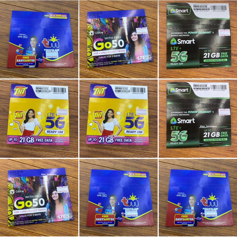 Simcard Smart Globe Tm Tnt sim Network for cellphone | Shopee Philippines