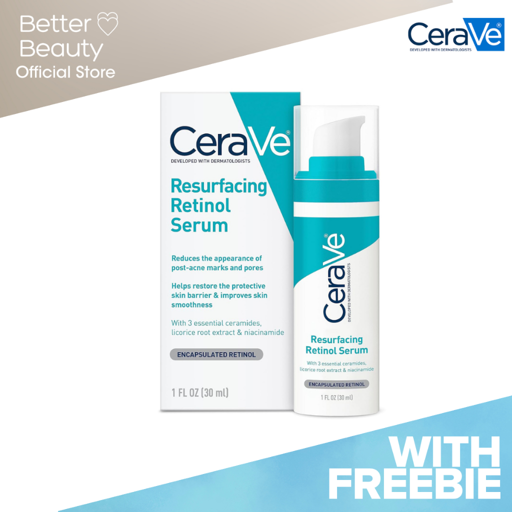 Cerave Resurfacing Retinol Serum 1oz 30ml Post Acne Marks And Skin
