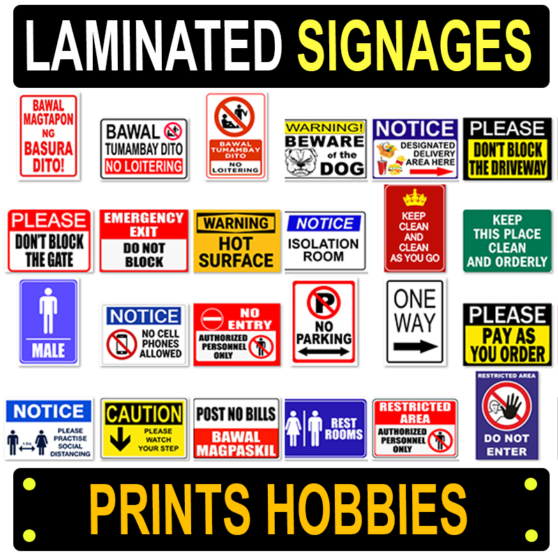 Signages Laminated Signs A4 Size CCTV Safety Signs | Shopee Philippines