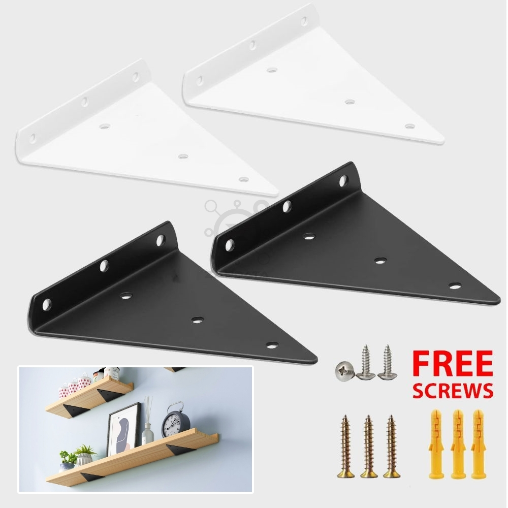 2PCS Triangle Shelf Bracket Hidden Floating Shelves Support for DIY ...