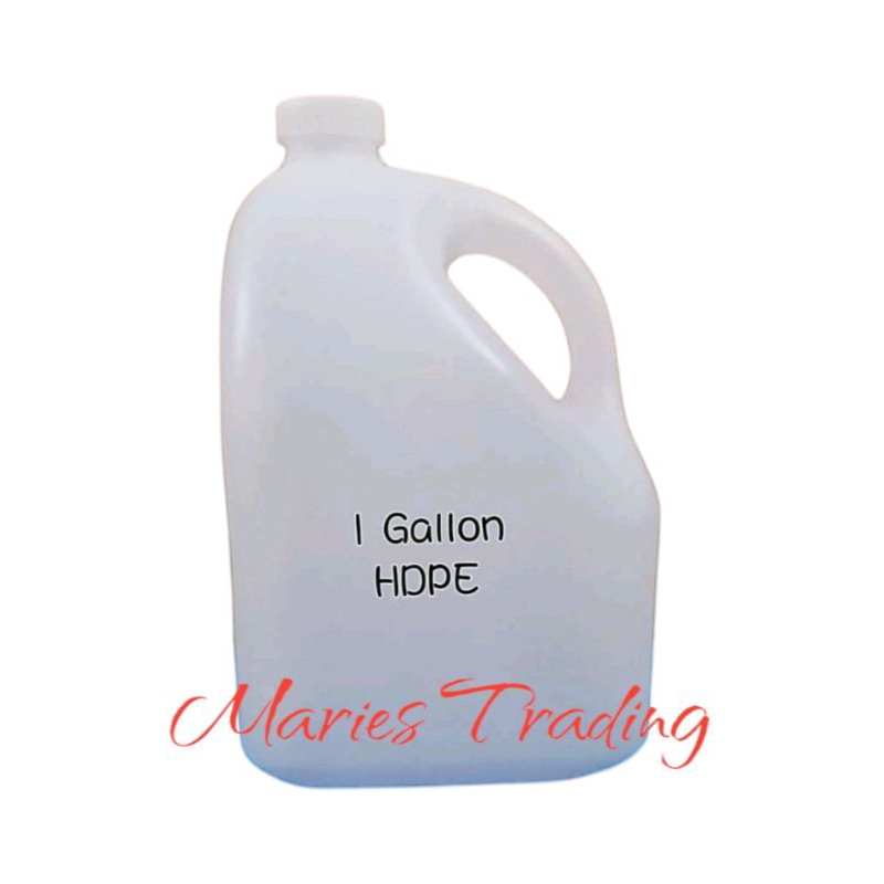 (2pcs) 1Gallon Square/ HDPE Plastic Jug/ SQUARE PLASTIC BOTTLES/ LIQUID ...