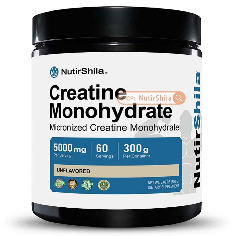 Creatine Monohydrate 100% Pure 300 Grams 60 Servings Micronized Powder ...