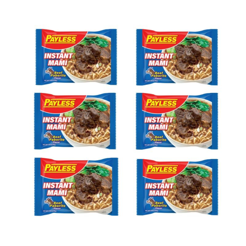 Payless Instant Beef Mami (Packs of 6) | Shopee Philippines