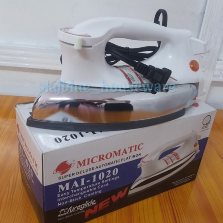 Micromatic MAI-1020 Stainless Steel Flat Iron 220--230V Non-Stick ...