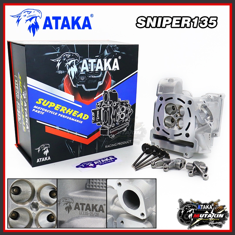 ATAKA CNC Waves Cylinder Head Assy Sniper135 Sniper 150 MX135 LC135 4 ...