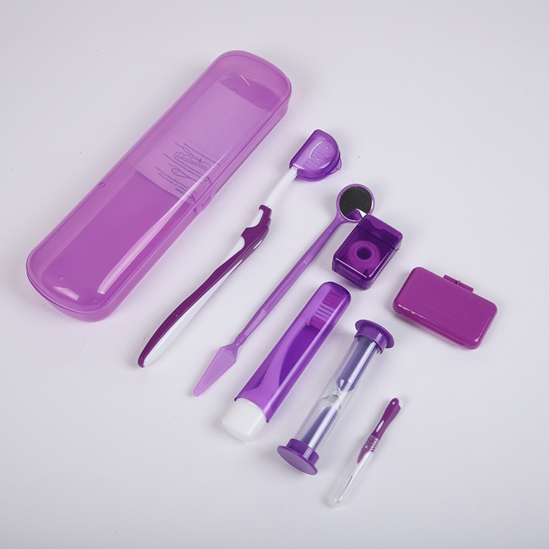 8 in 1 Dental hygiene kit with case for portable travel and hand carry ...