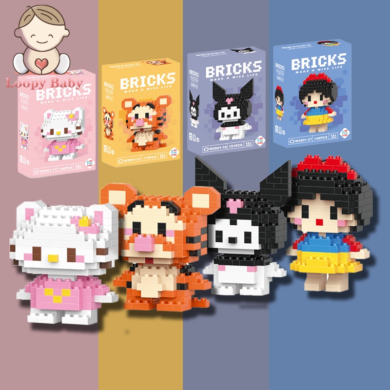 Mini Building Block Assembled Small Sanrio Particles Toys For Kid ...