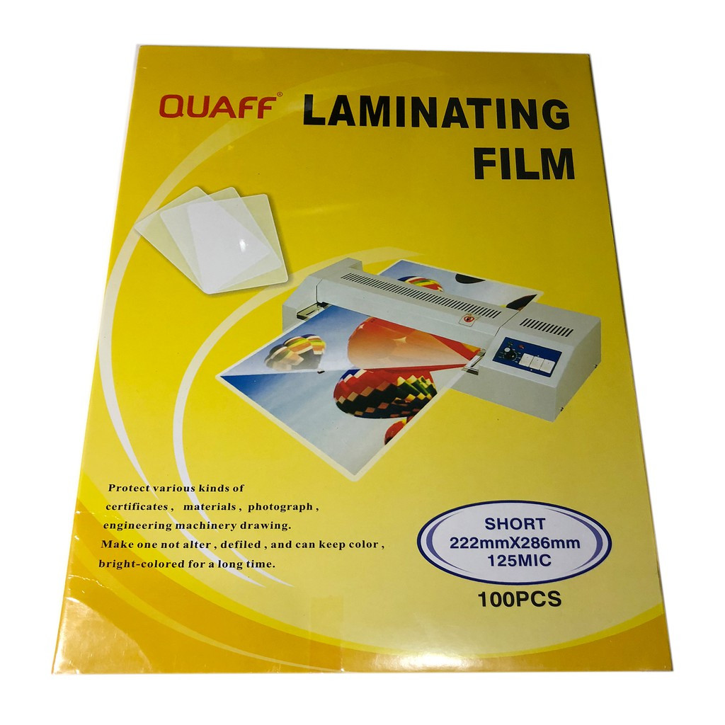 Quaff Laminating Film Short Size 125 micron 100 sheets / pack | Shopee ...