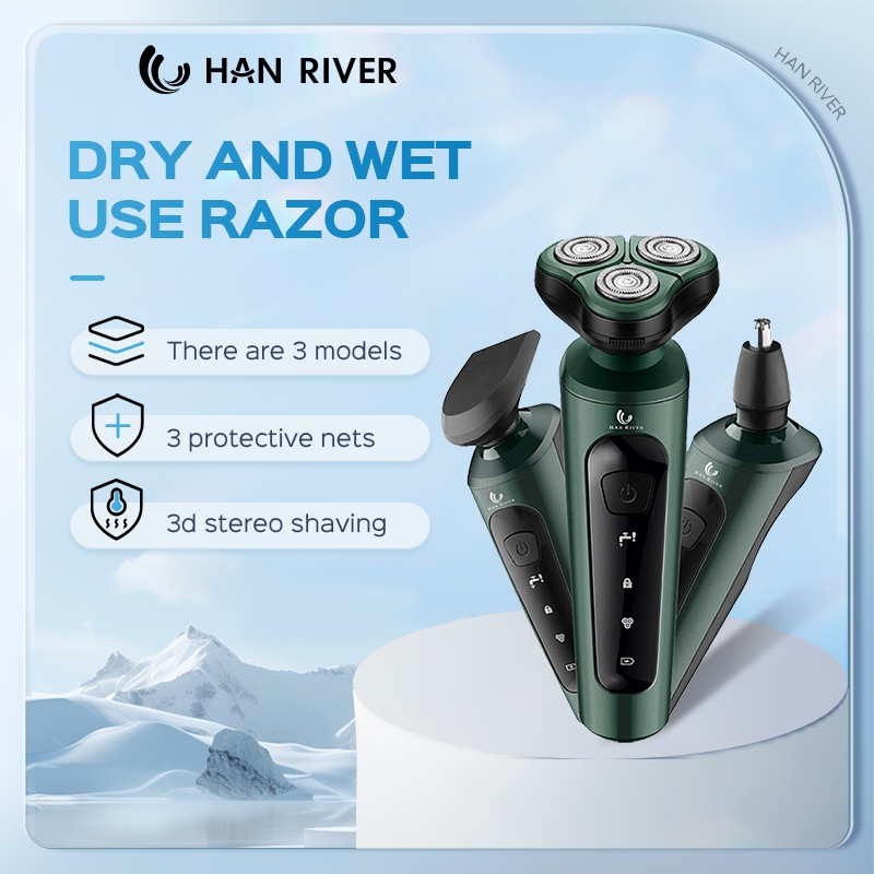 HAN RIVER Shaver 3D Float Razor USB Rechargeable Shaver For Man Green ...