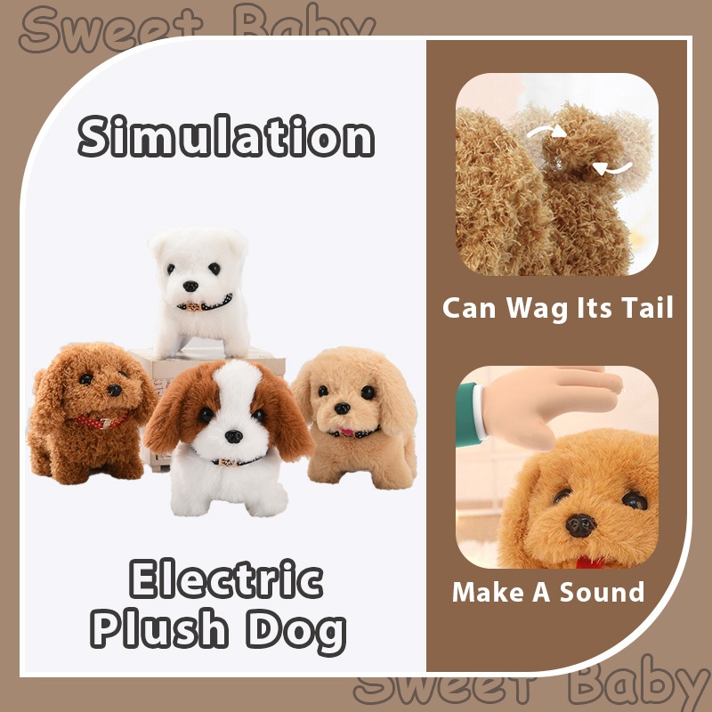 Electric Plush Toy Pet Dog Can Walk And Wag Tail Kids Simulation Teddy ...