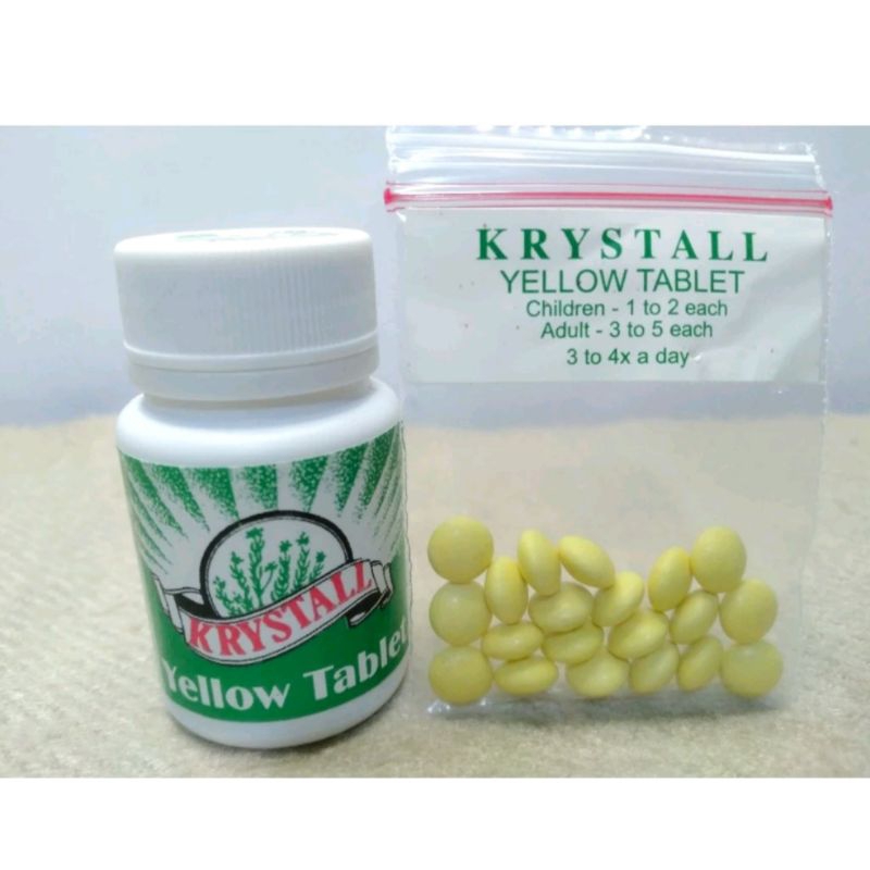 Krystall yellow tablet / Yellow tablet (Sachet) | Shopee Philippines