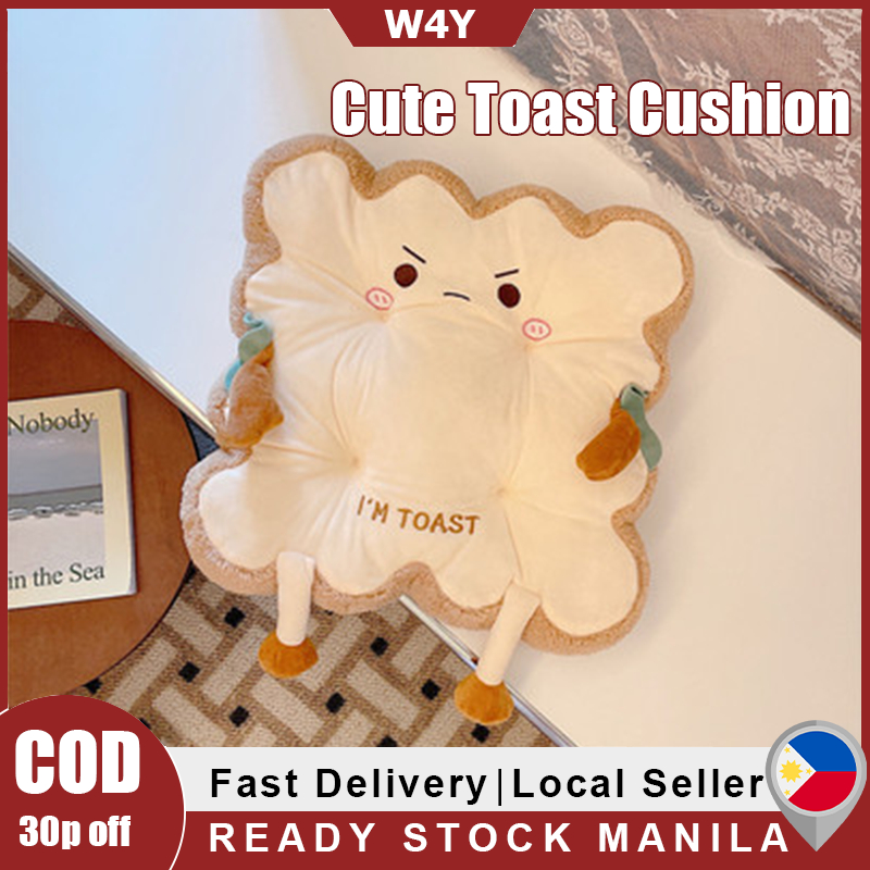 Toast Bread Pillow Cushion Kawaii Plush Toy Funny Food Plush Cushion ...